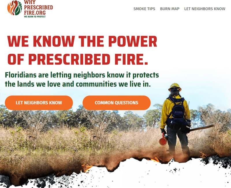 Advertising Campaign for Prescribed Fire Launches 4th Year - Tall Timbers